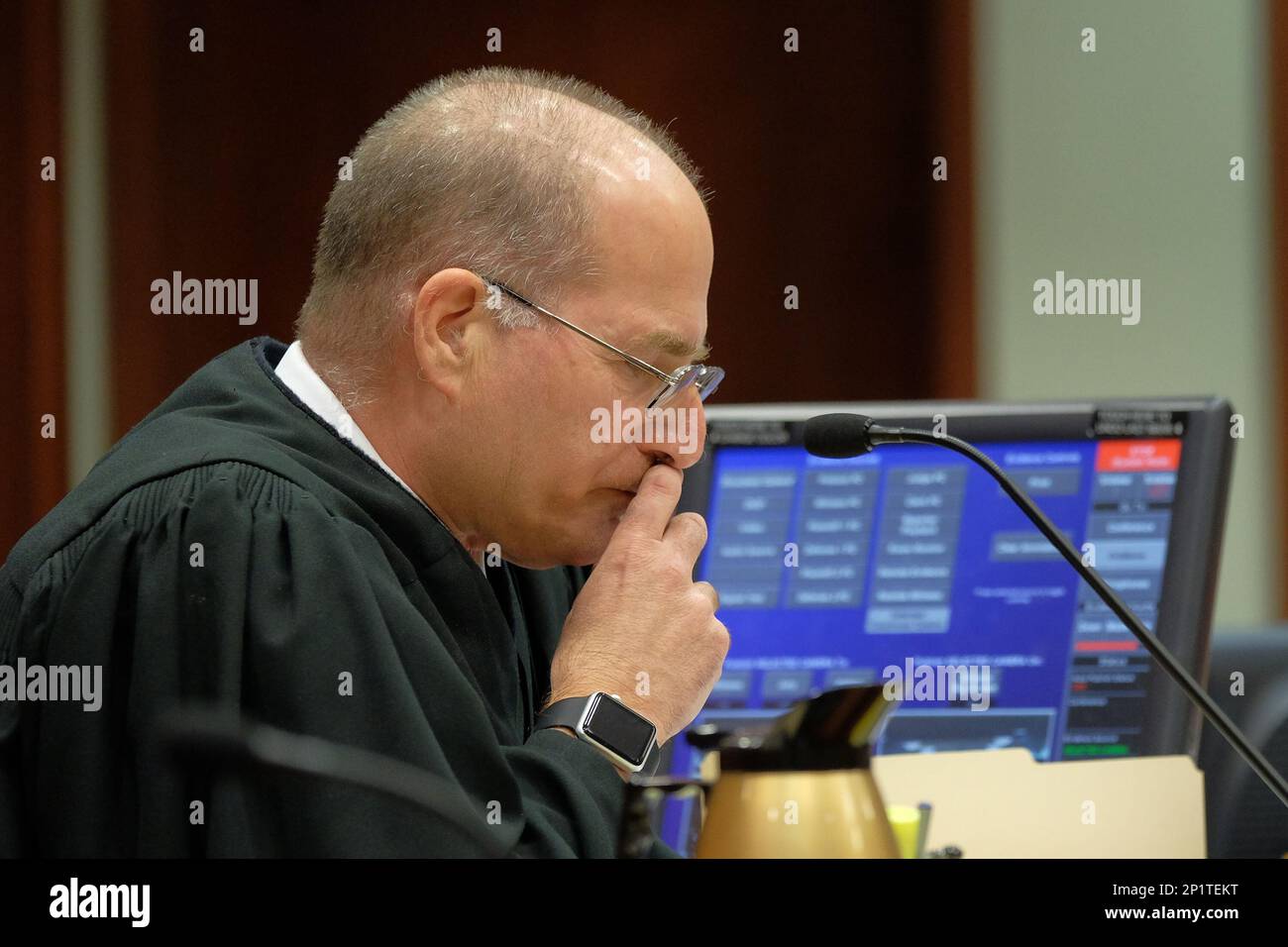 Judge Randy Bellows's voice cracks with emotion during the reading of a ...