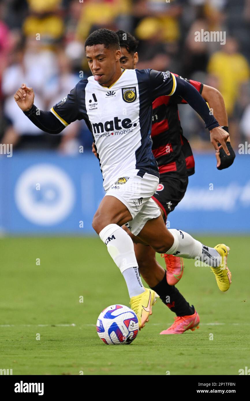 Samuel Silvera of the Mariners during the A-League Men's soccer match ...