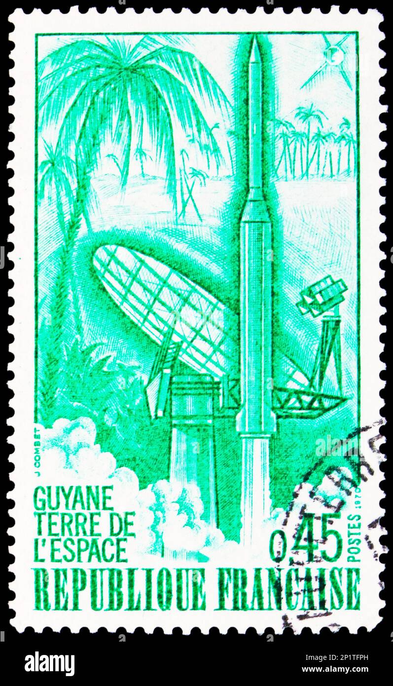 MOSCOW, RUSSIA - FEBRUARY 15, 2023: Postage stamp printed in France ...