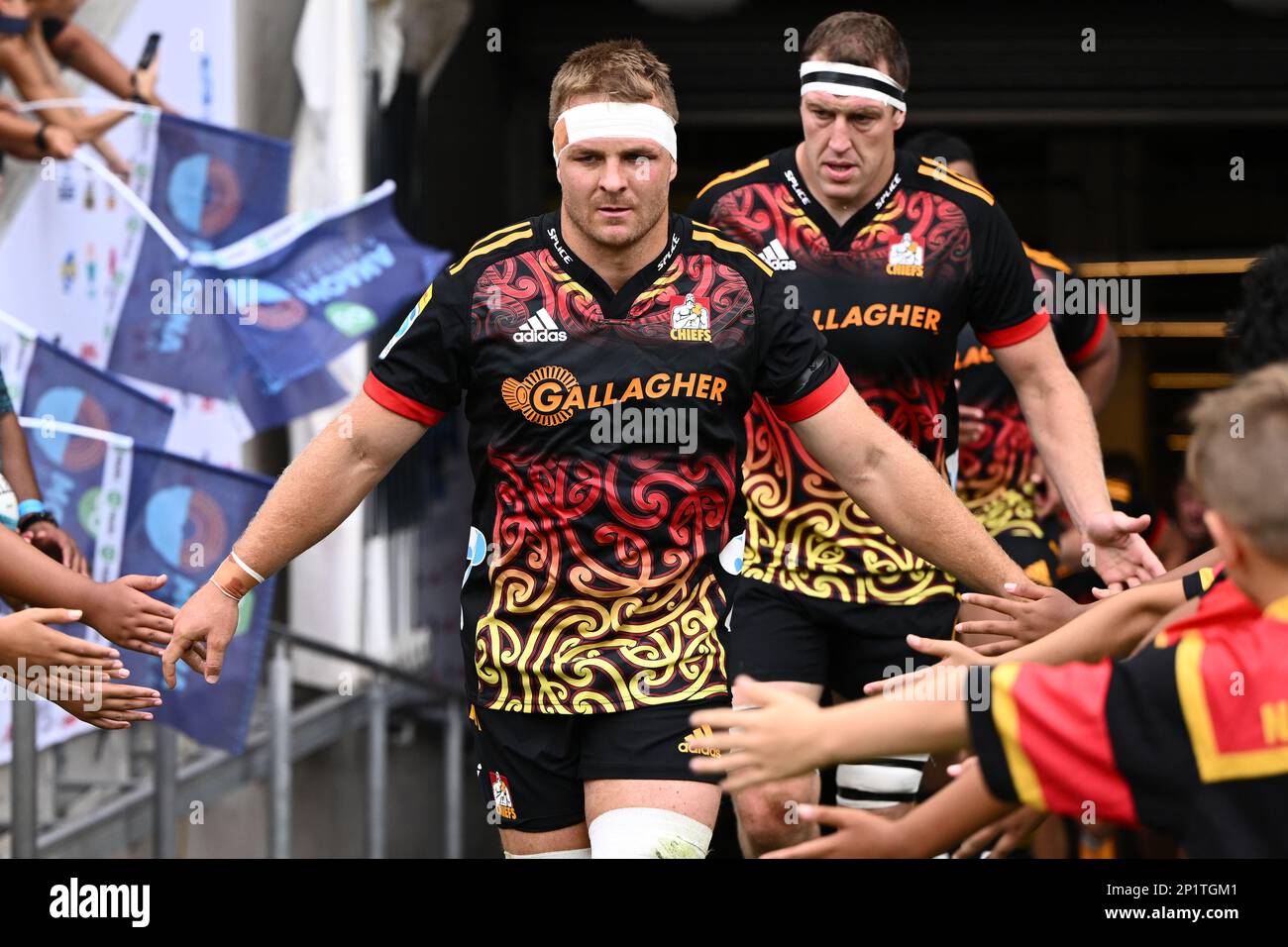 Sam Cane of the Chiefs runs out during the Super Rugby Pacific Round 2 ...