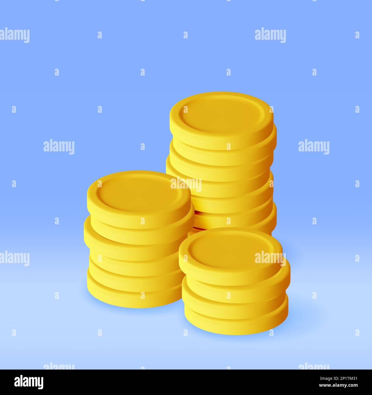 3D Stack of Gold Coins Icon Isolated Stock Vector Image & Art - Alamy