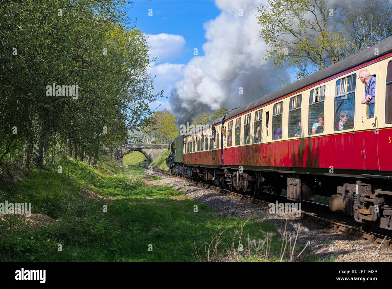 Flying Scotsman on the Bluebell Line Stock Photo - Alamy