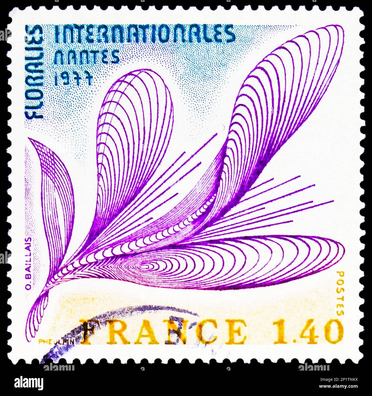 MOSCOW, RUSSIA - FEBRUARY 15, 2023: Postage stamp printed in France ...