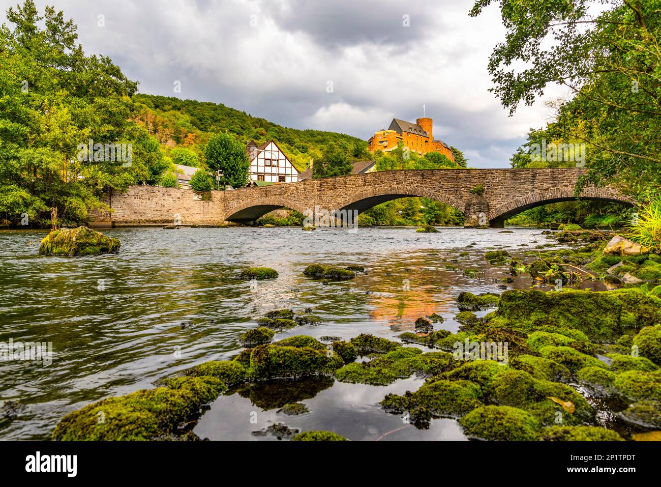 Heimbach Castle on the River Rur, Rur-Eifel, Eifel, Heimbach, North ...