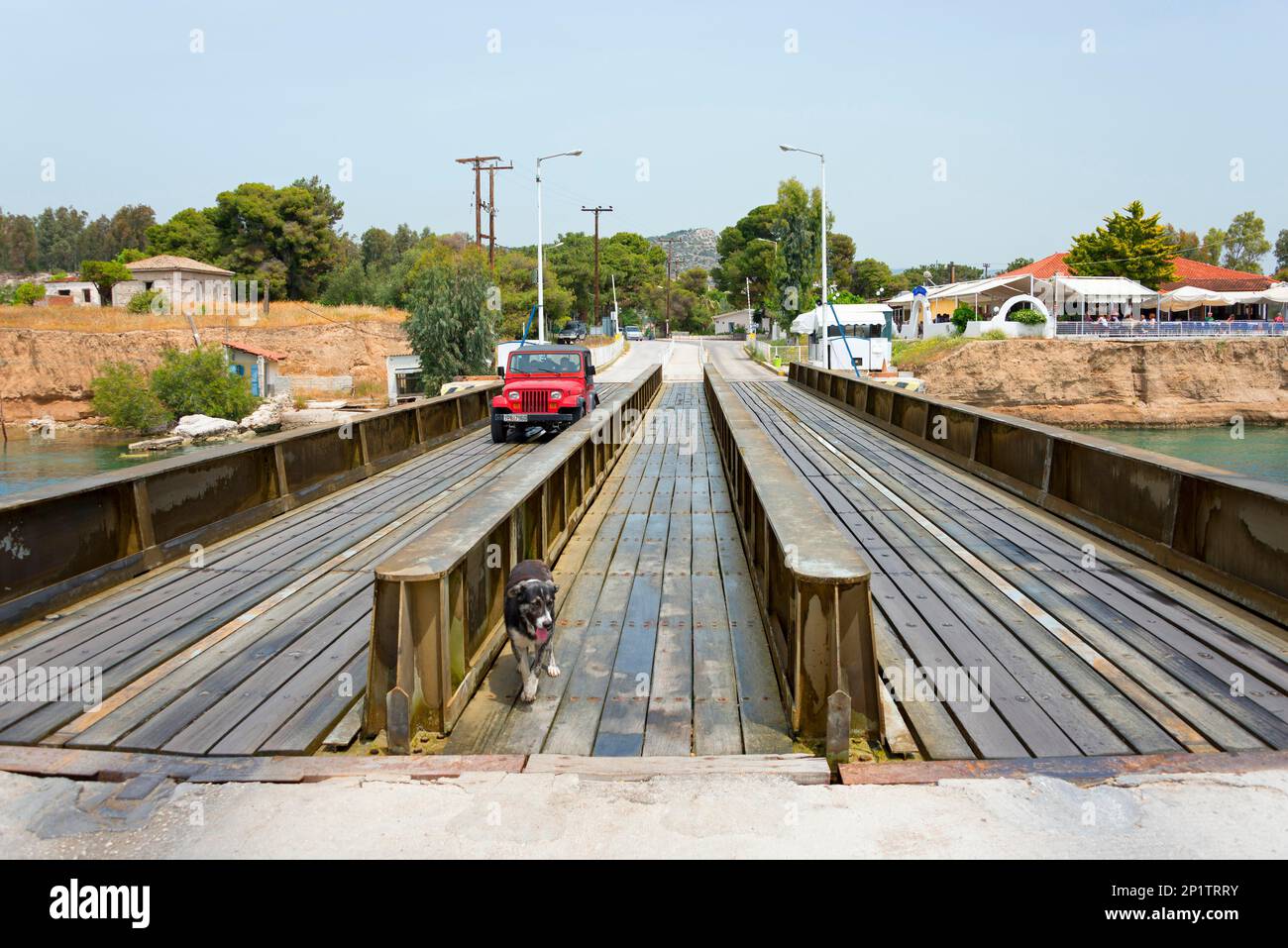 Bridge over Corinth Canal, Isthmia, Peloponnese, Greece Stock Photo - Alamy