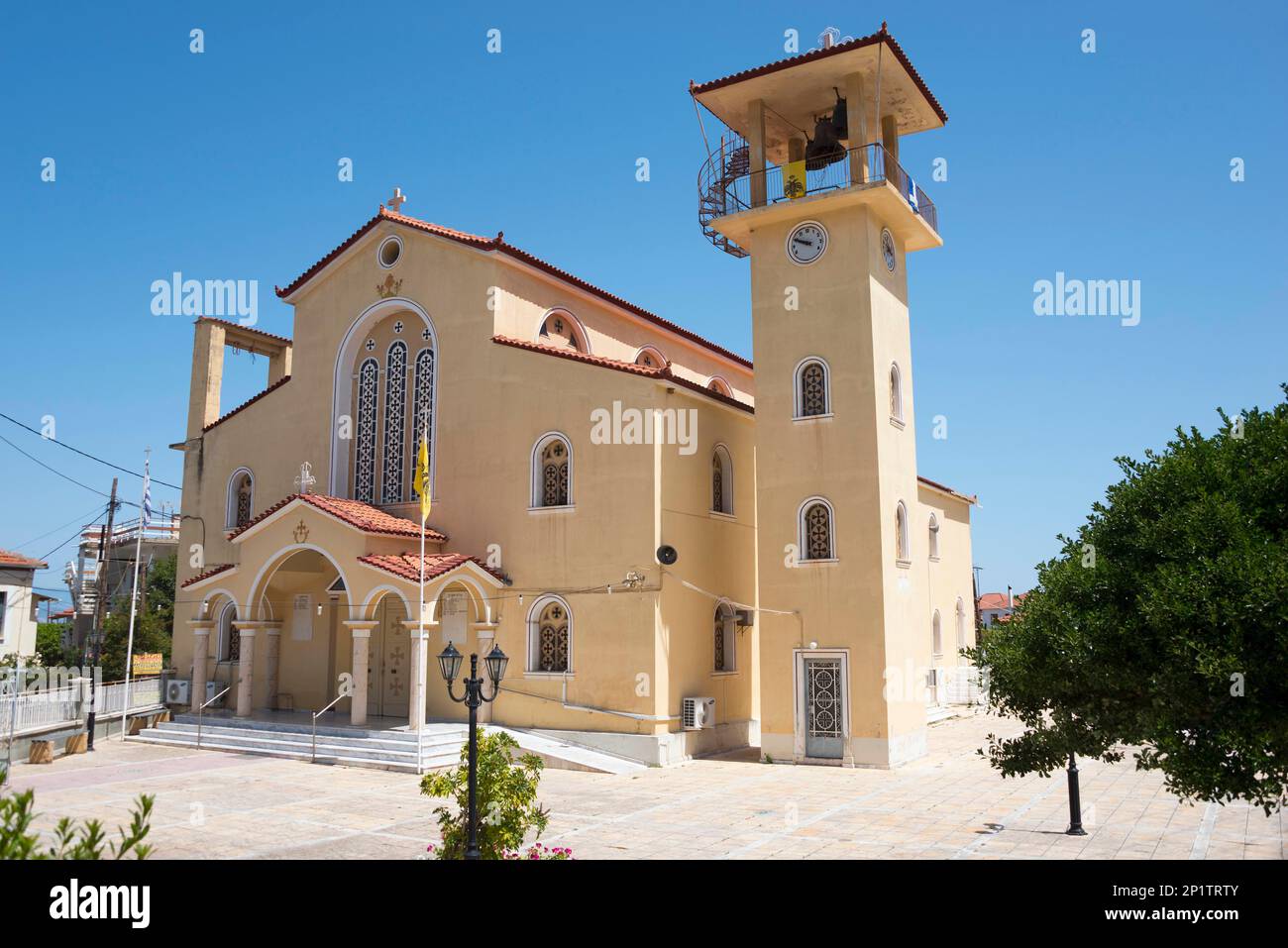 Church, Diakopto, Achaia, Peloponnese, Greece, Diakofto Stock Photo - Alamy