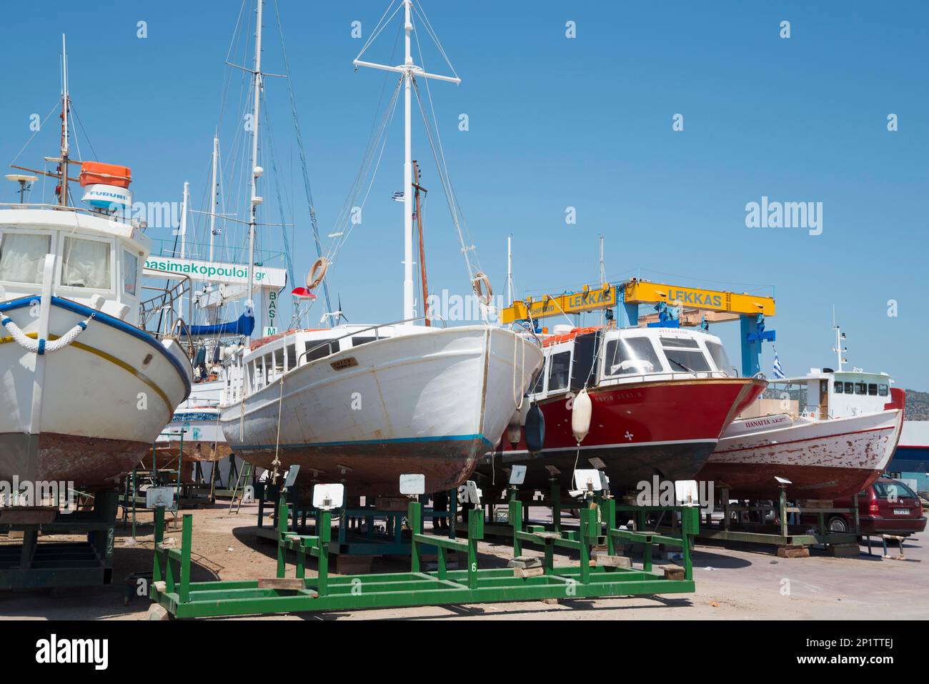 Shipyard, Kilada, Argolis, Peloponnese, Greece Stock Photo - Alamy