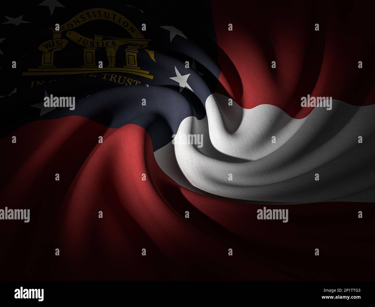 Curved Georgia flag background. 3d illustration Stock Photo - Alamy