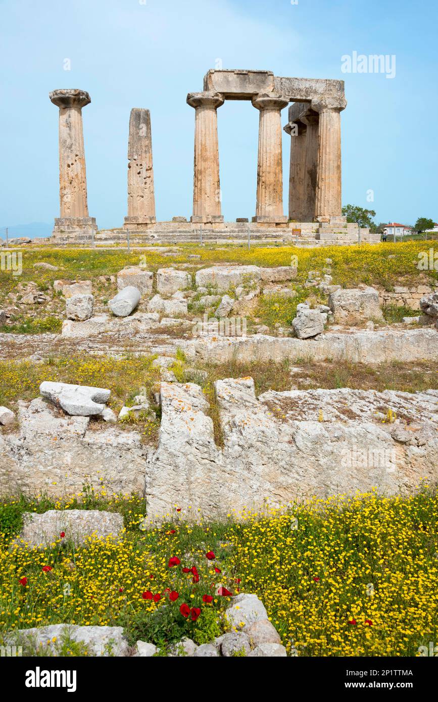 Temple of apollo at corinth hi-res stock photography and images - Alamy