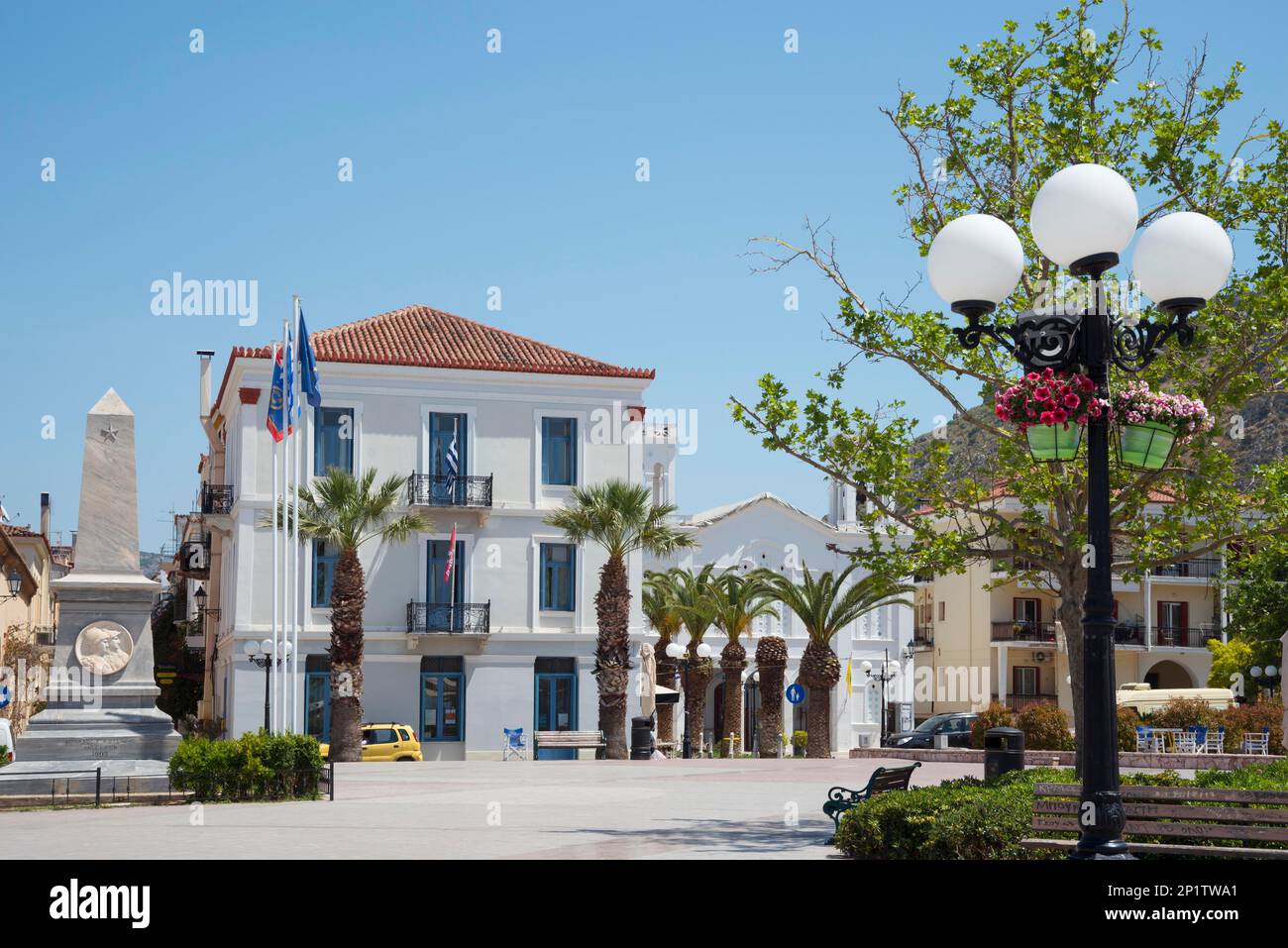 City Hall, Philellion Square, Old Town, Nafplio, Argolis, Peloponnese ...