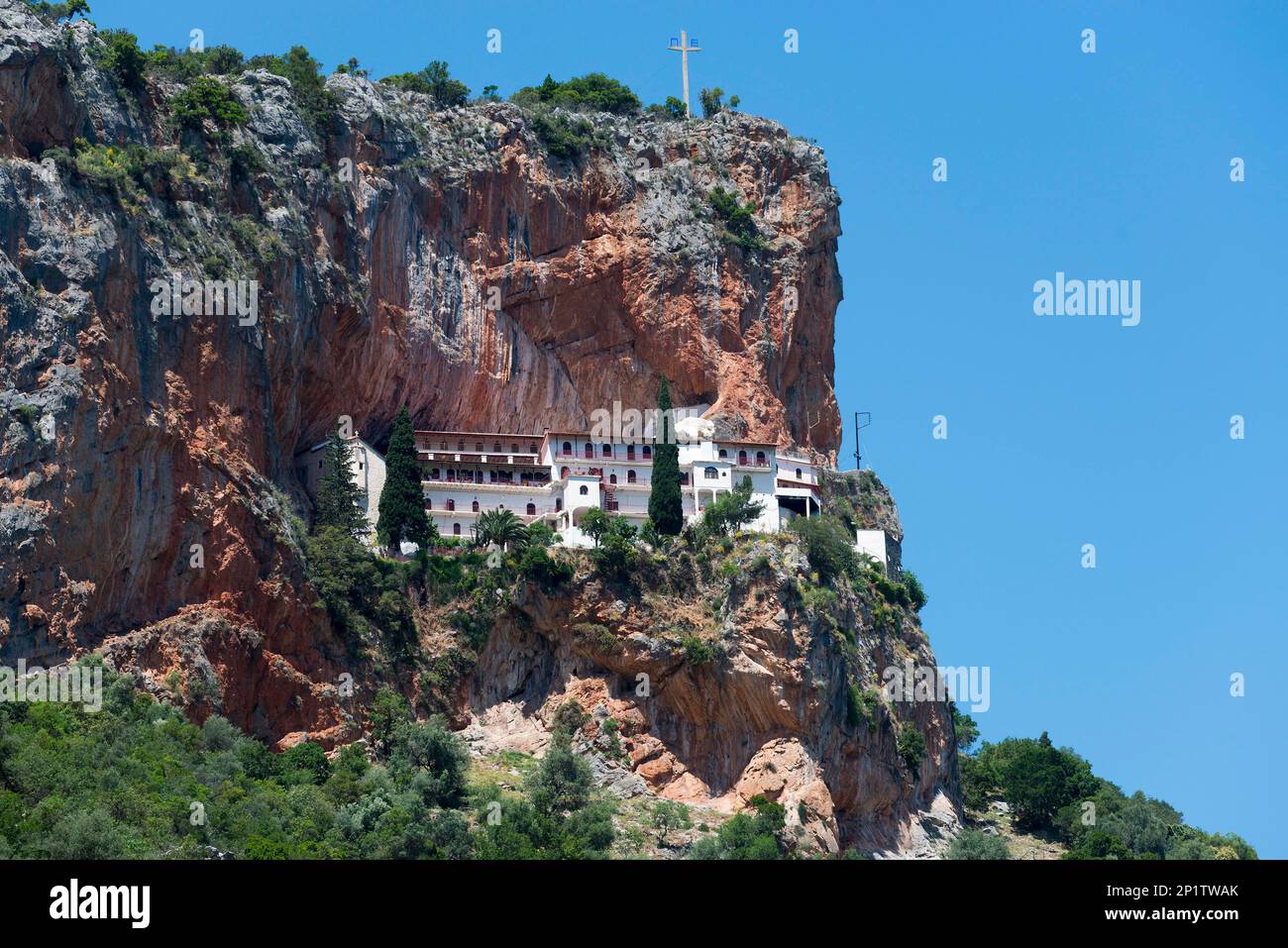 Monastery, Elona, Parnon Mountains, Moni Elonis, Arcadia, Peloponnese ...