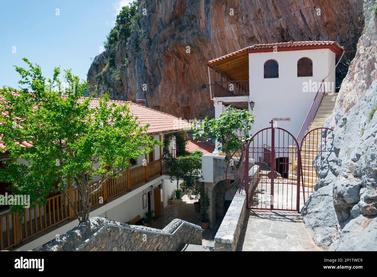 Monastery, Elona, Parnon Mountains, Moni Elonis, Arcadia, Peloponnese ...