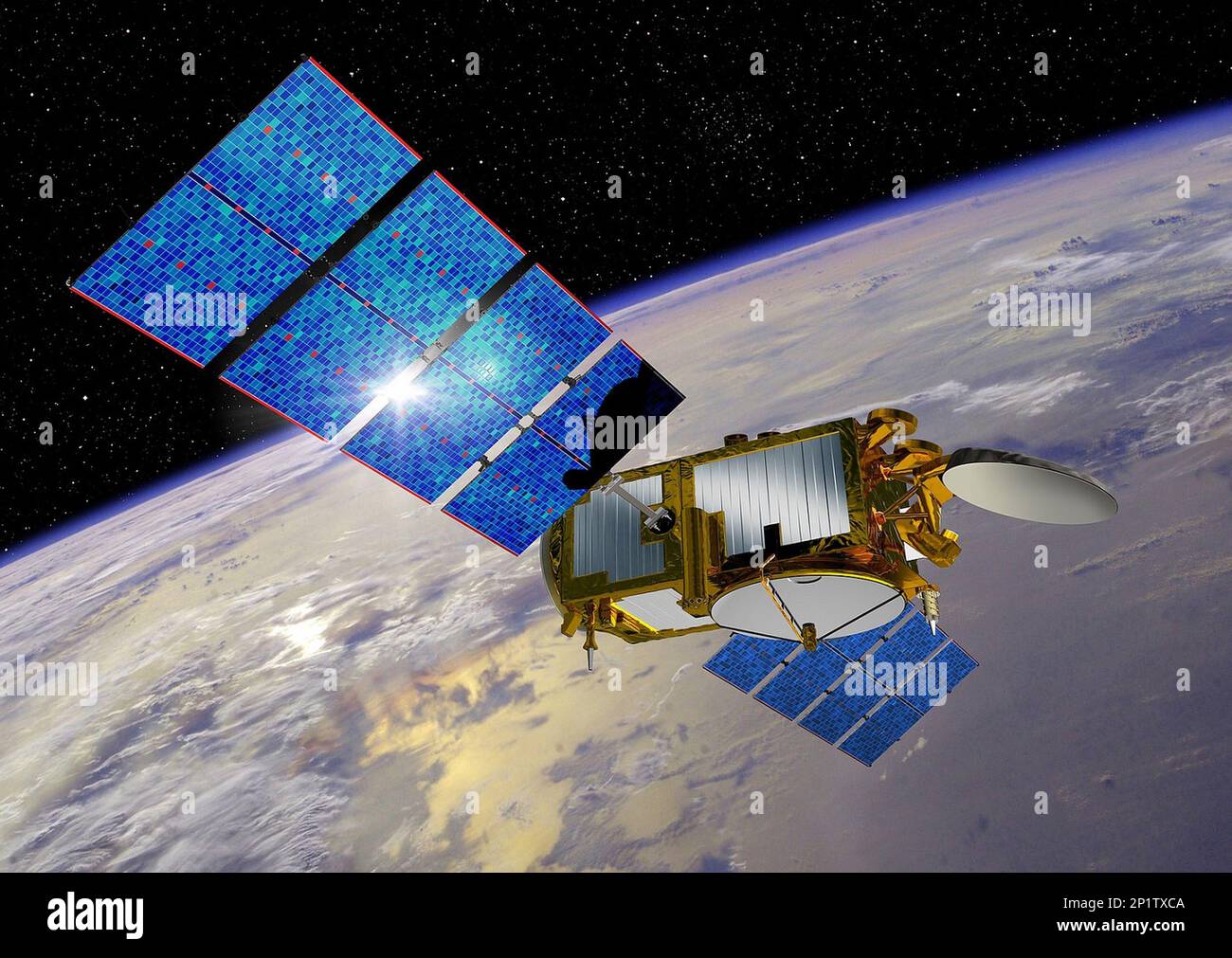 This undated artist rendering provided by NASA shows the Jason-3 ...