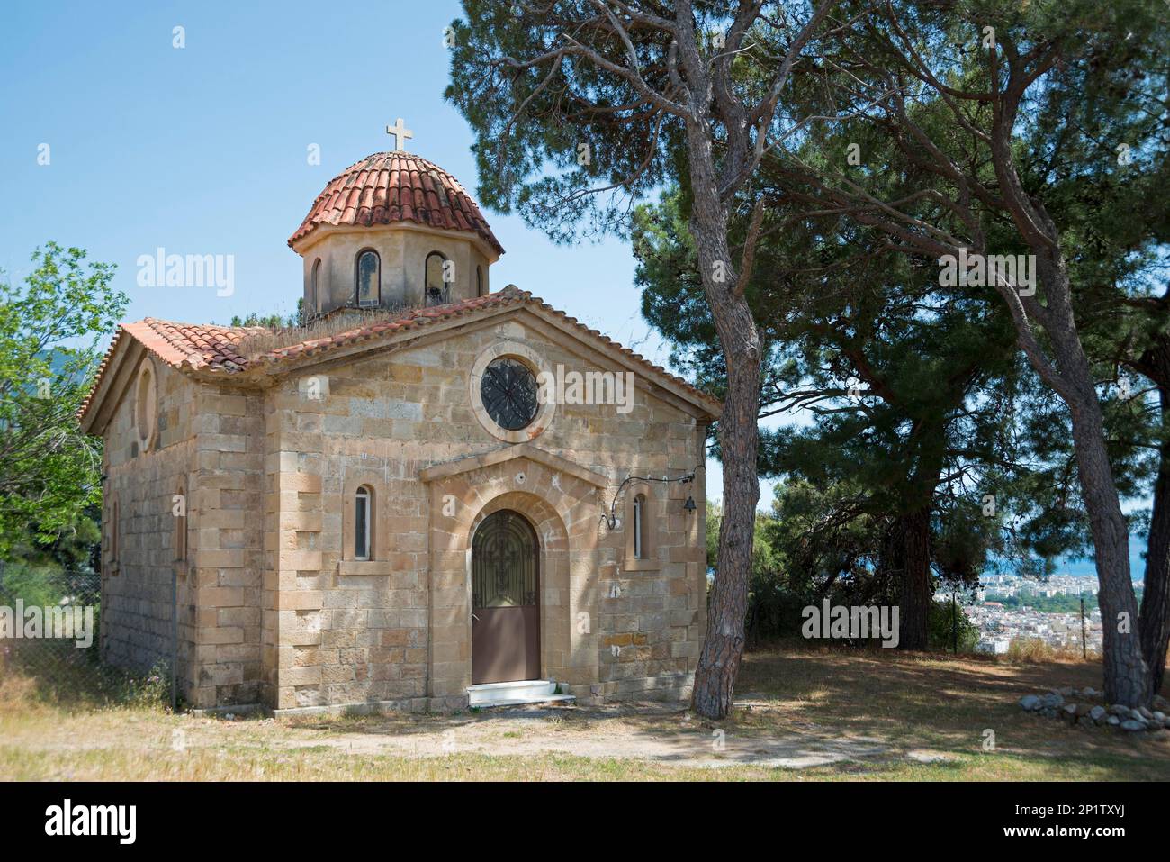 Church, Kastro, Kalamata, Messenia, Peloponnese, Greece, Castle Hill ...
