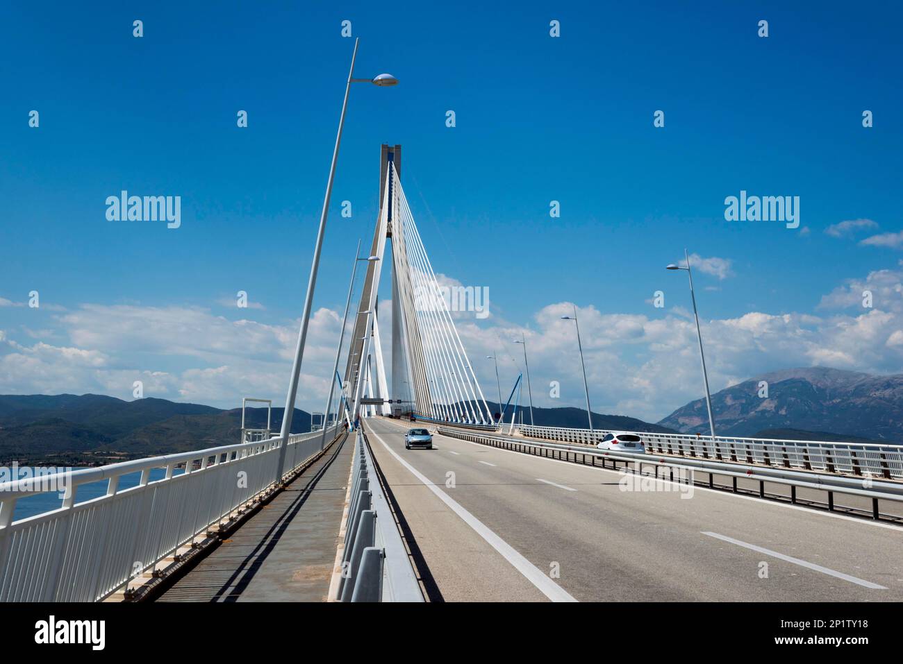 Harilaos Trikoupi Suspension Bridge, Rion, Gulf of Corinth, Achaia ...