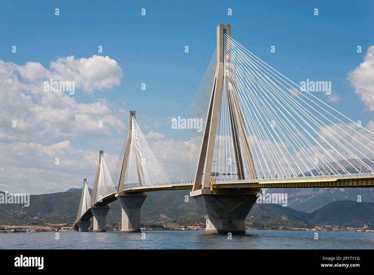 Harilaos Trikoupi Suspension Bridge, Rion, Gulf of Corinth, Achaia ...