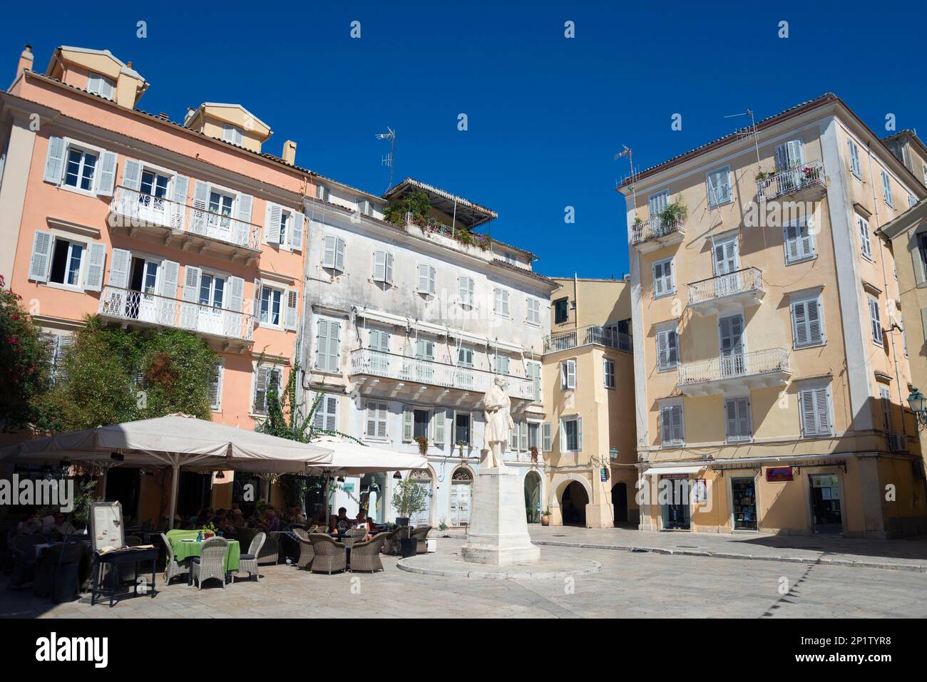 Iroon Square with Monument to Georgios Theotokis, Corfu, Greece ...