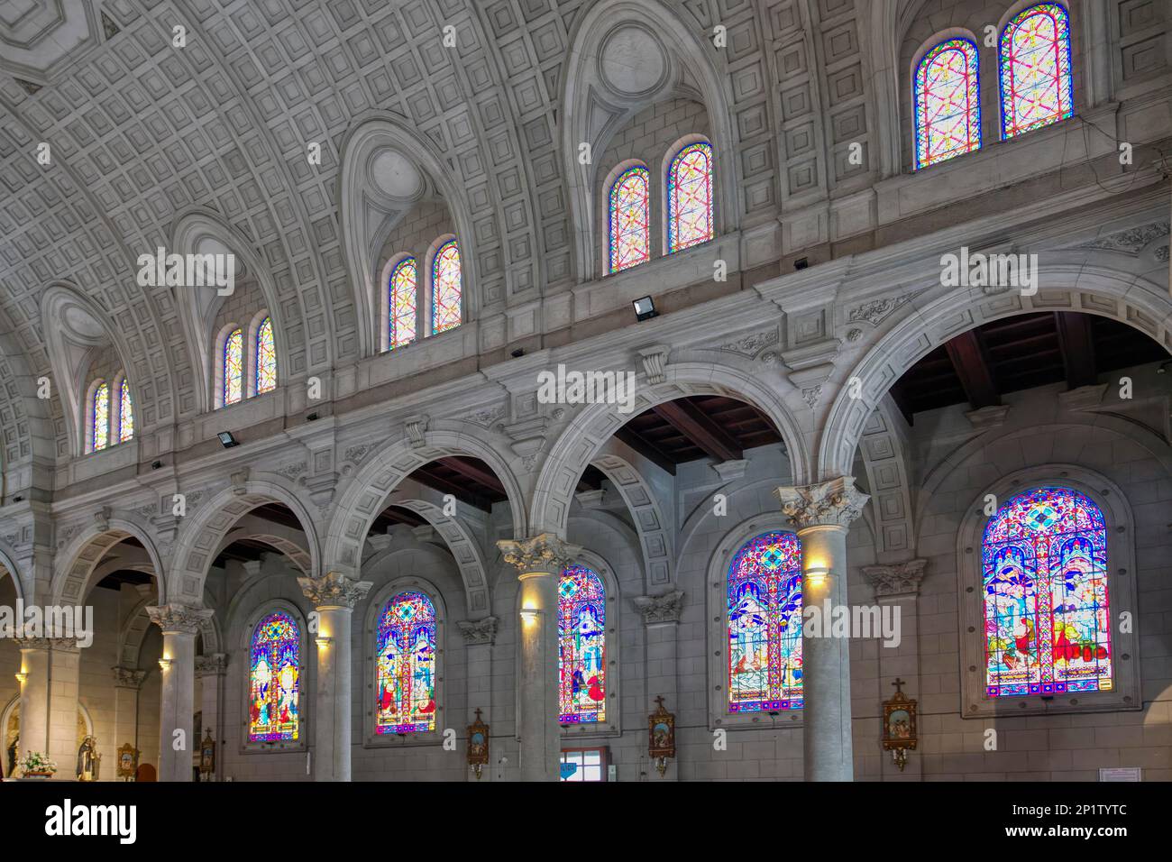 Miracle Virgin Church, Stained glass windows, Miraflores, Lima, Peru ...
