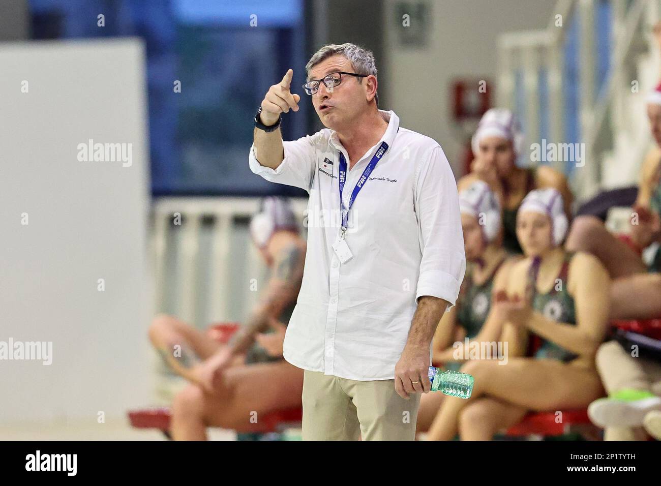 Polo Acquatico Frecciarossa, Rome, Italy, March 03, 2023, head coach ...