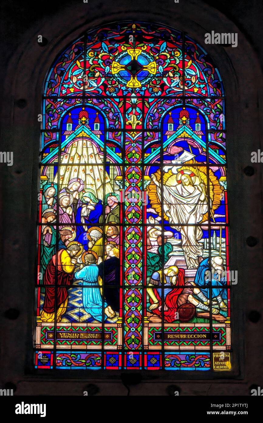 Miracle Virgin Church, Stained glass window, Miraflores, Lima, Peru ...
