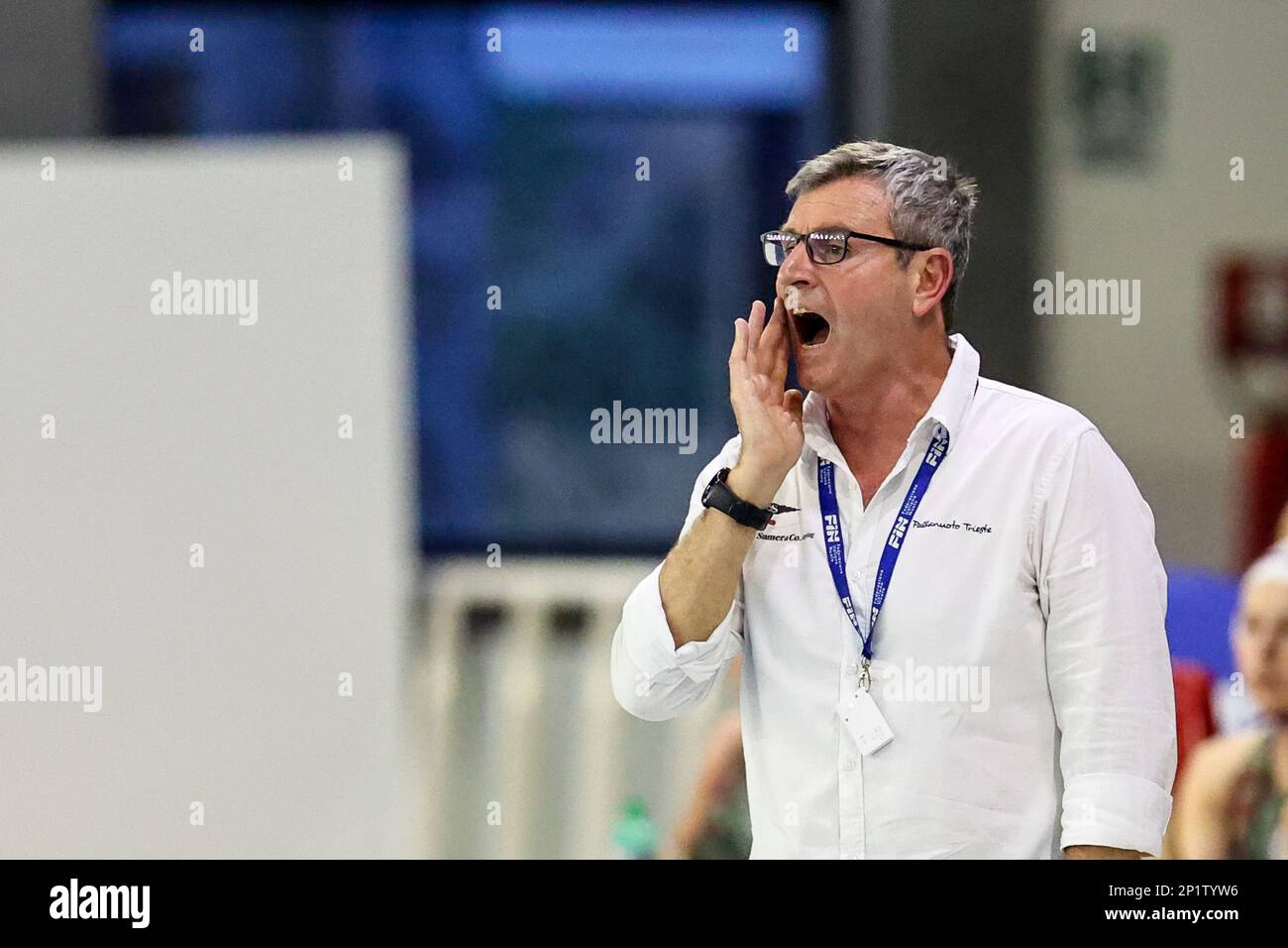 Polo Acquatico Frecciarossa, Rome, Italy, March 03, 2023, head coach ...