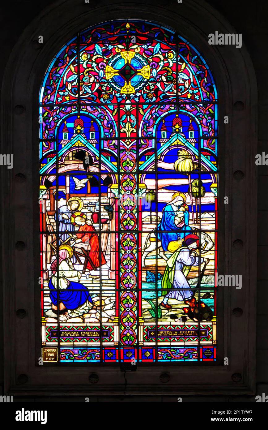 Miracle Virgin Church, Stained glass window, Miraflores, Lima, Peru ...