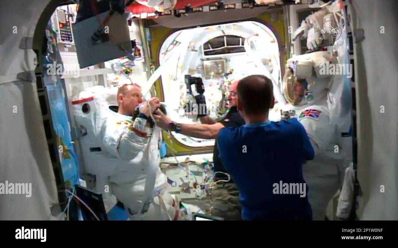 In this image made from video provided by NASA, astronaut Scott Kelly ...