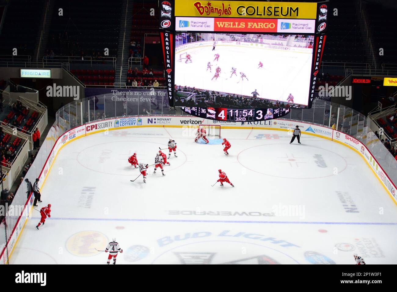 A general view of the Bojangles Coliseum during the AHL game between ...