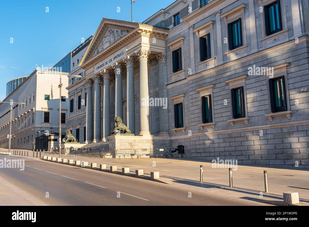 Congress of Deputies, seat of the Cortes Generales of Spain in Madrid ...