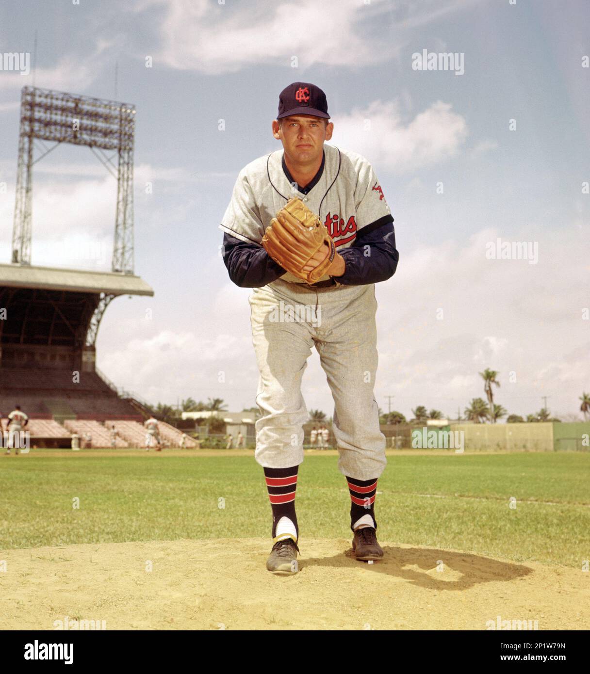 Kansas City Athletics Don Larsen (18) portrait from the 1960 season ...