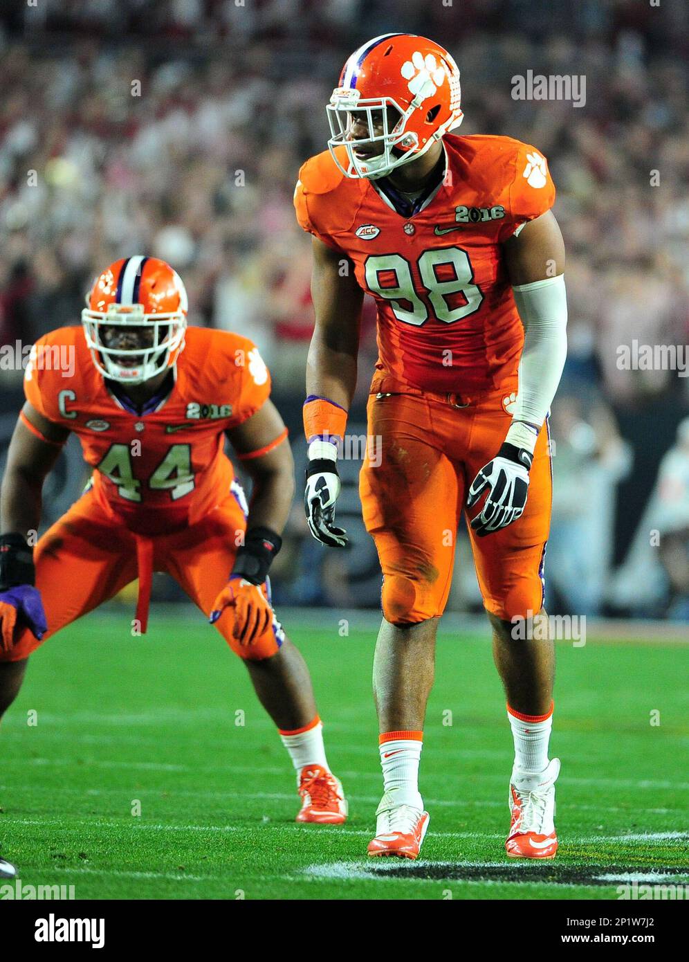 January 11, 2016: Kevin Dodd #98 of Clemson during the 2016 College ...