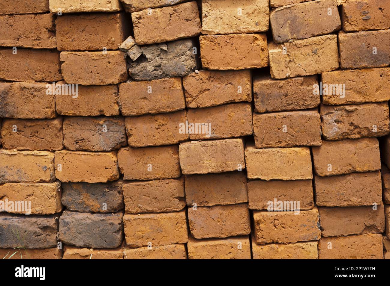 Sun-dried bricks stacked and ready for use, Kenya Stock Photo - Alamy