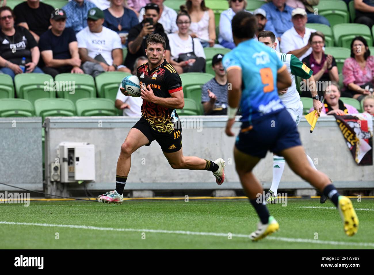Liam Coombes Fabling of the Chiefs during the Super Rugby Pacific Round ...