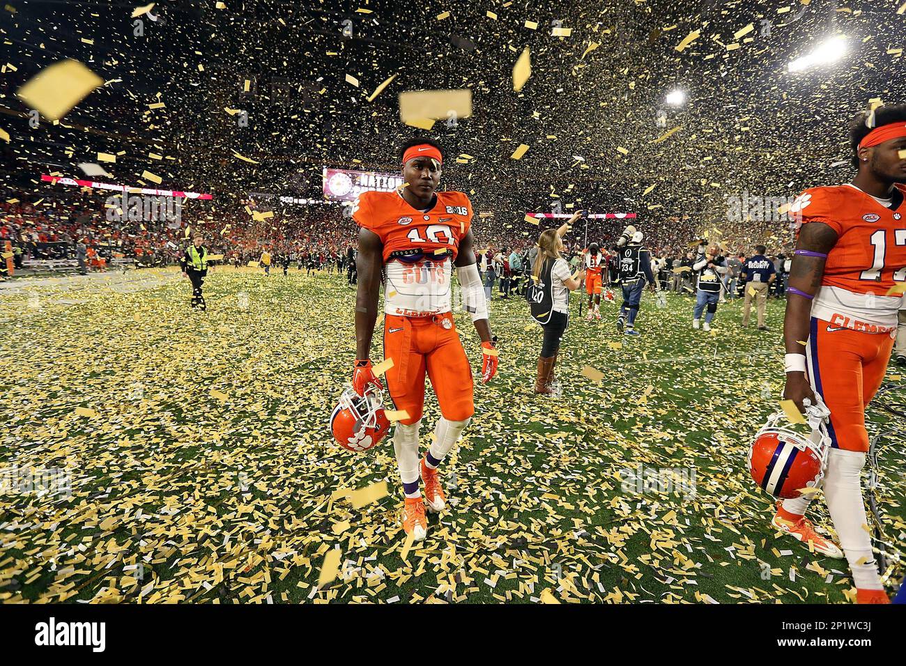 11 January 2016: Clemson Tigers safety Jadar Johnson #18 walks off the ...