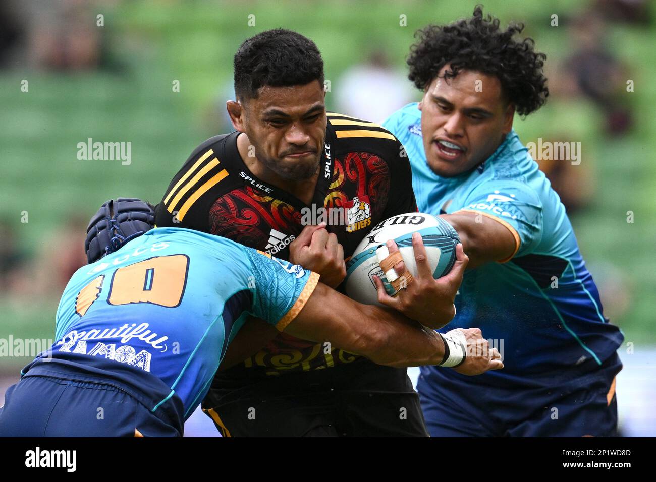 Tupou Vaa'i of the Chiefs during the Super Rugby Pacific Round 2 match ...