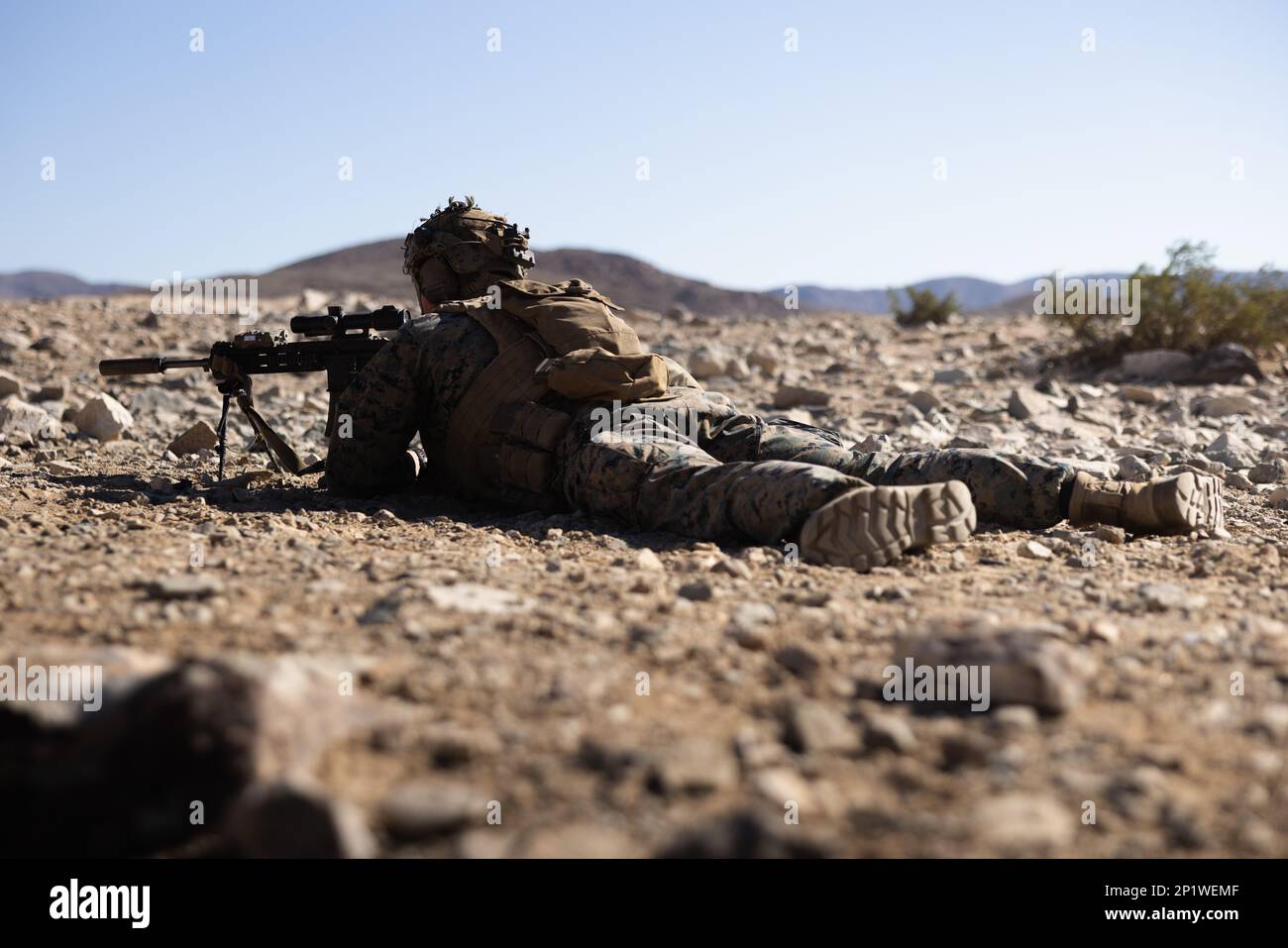A U.S. Marine with 3d Littoral Combat Team, 3d Marine Littoral Regiment ...