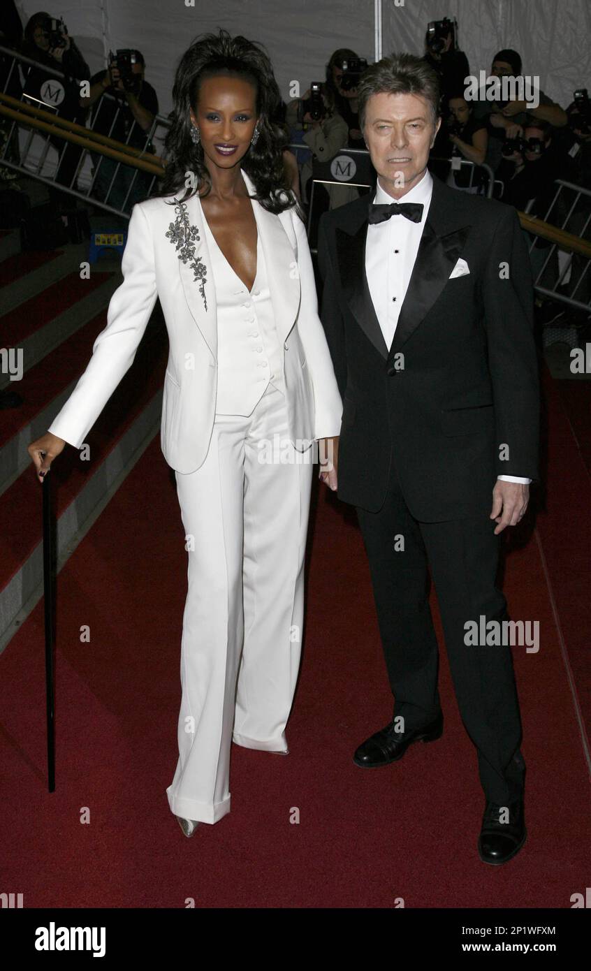 Photo by: DP/AAD/STAR MAX/IPx5/7/07Iman and David Bowie at the Costume ...
