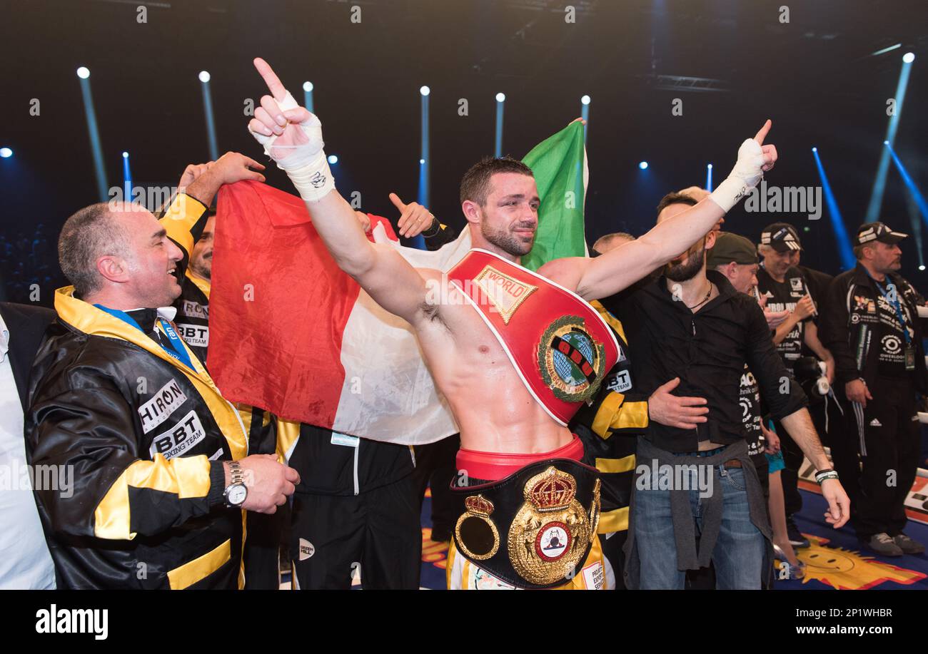 In this Jan. 9, 2016 picture Giovanni De Carolis of Italy celebrates ...