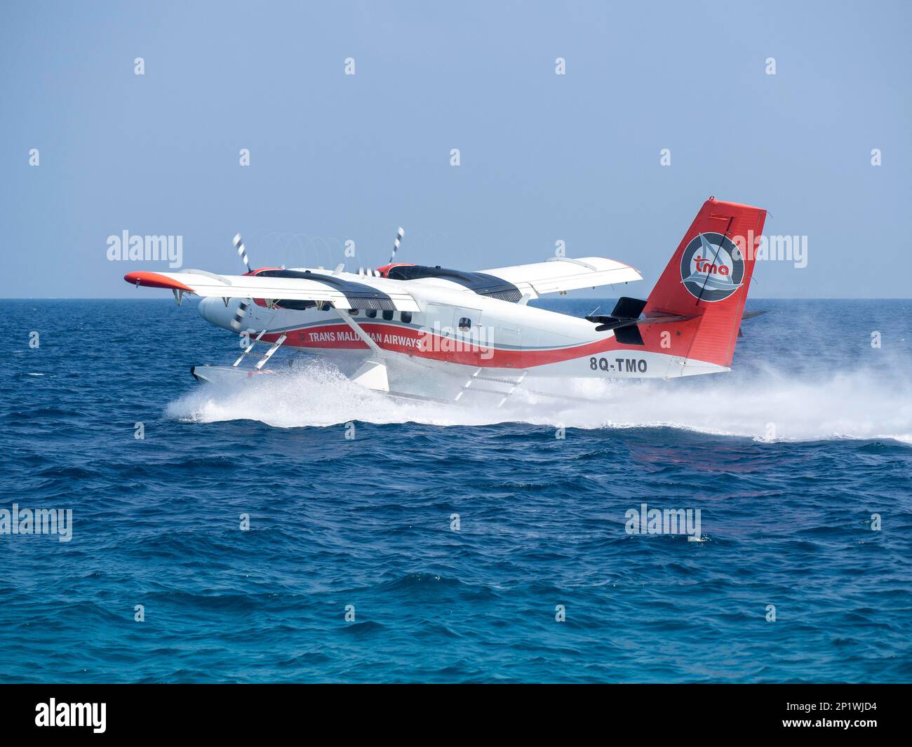 Holiday island in the Maldives, With Seaplane, Maldives, Indian Ocean ...