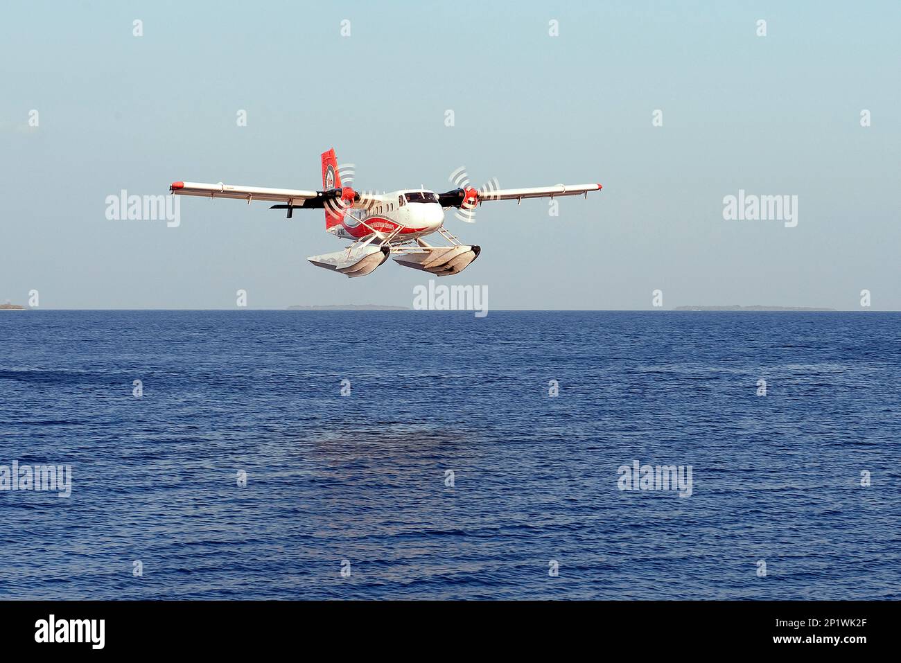 Seaplane Take Off, Maldives, Indian Ocean Stock Photo - Alamy