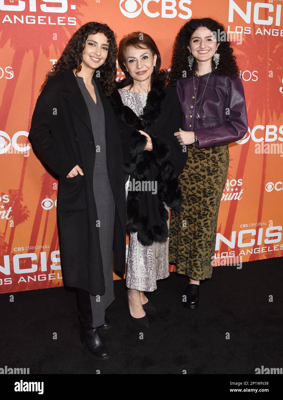 Medalion Rahimi, Fariba Rahimi and Lila Rahimi arriving to the "NCIS ...
