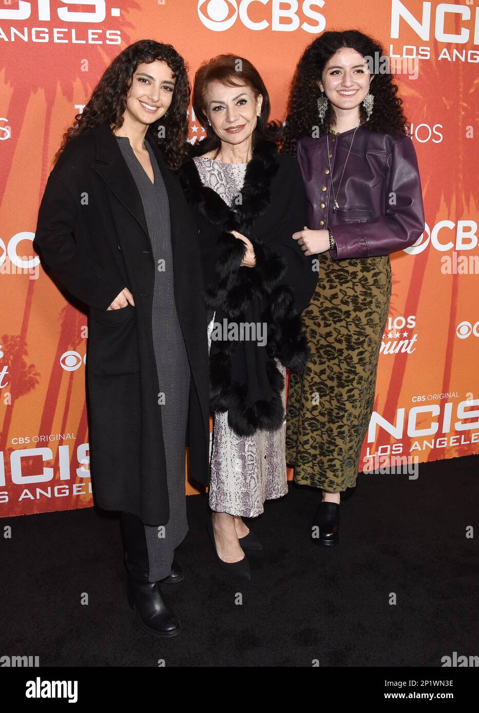 Medalion Rahimi, Fariba Rahimi and Lila Rahimi arriving to the "NCIS ...