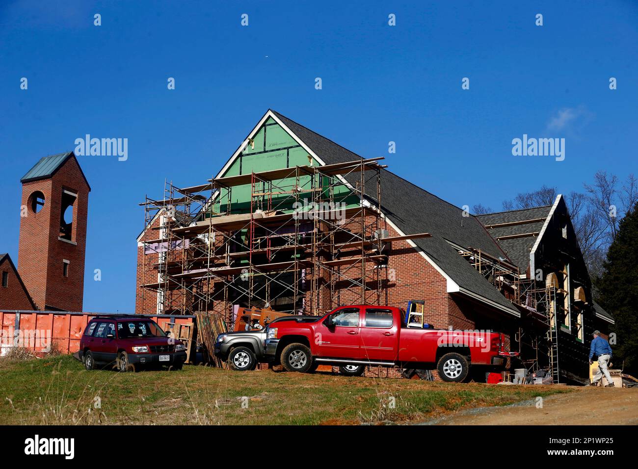 Construction work is underway on an expansion at Our Lady of the Angels ...