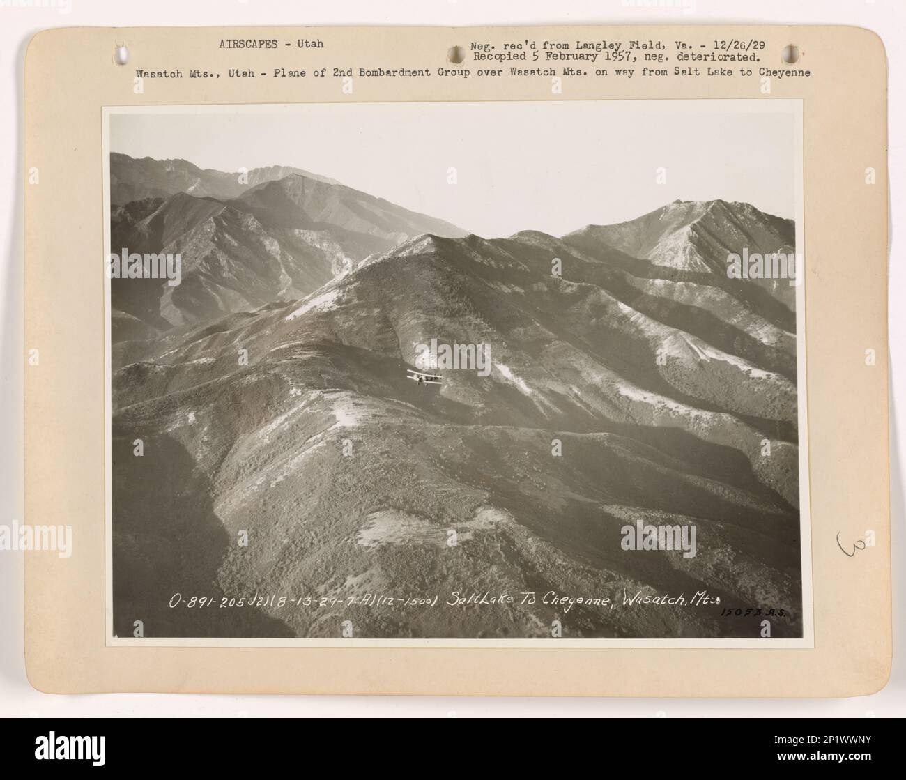 Utah - Wasatch Range, Aerial Photograph Stock Photo - Alamy
