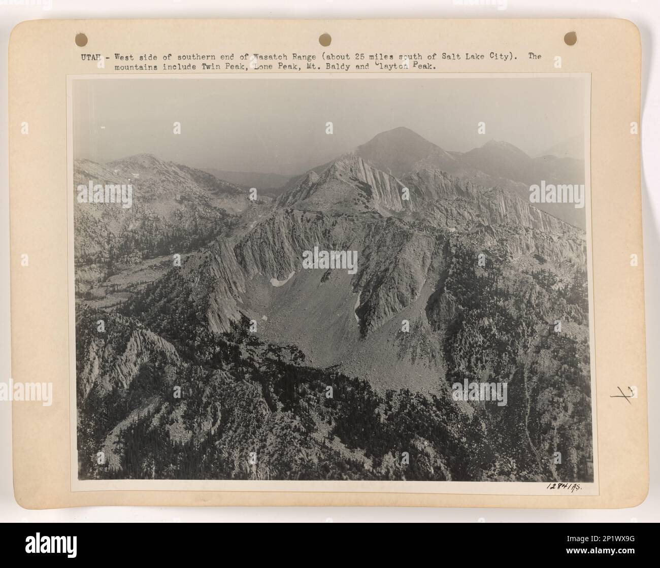 Utah - Wasatch Range, Aerial Photograph Stock Photo - Alamy