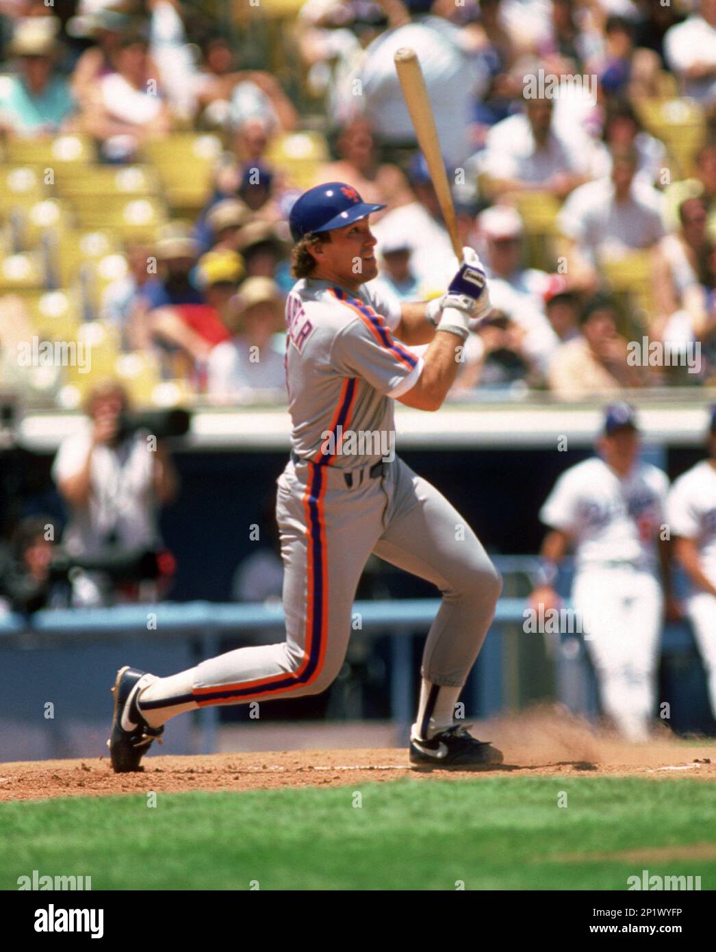 New York Mets Gary Carter (8) in action during a game from his 1986 ...
