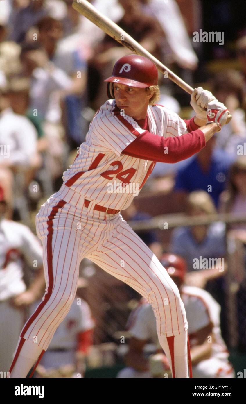 Philadelphia Phillies Bob Dernier (24) in action during a game from his ...