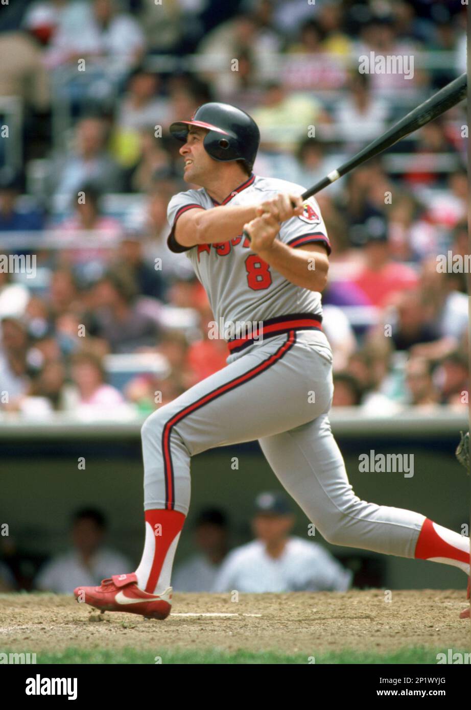 California Angels Bob Boone (8) in action during a game from his 1986 ...