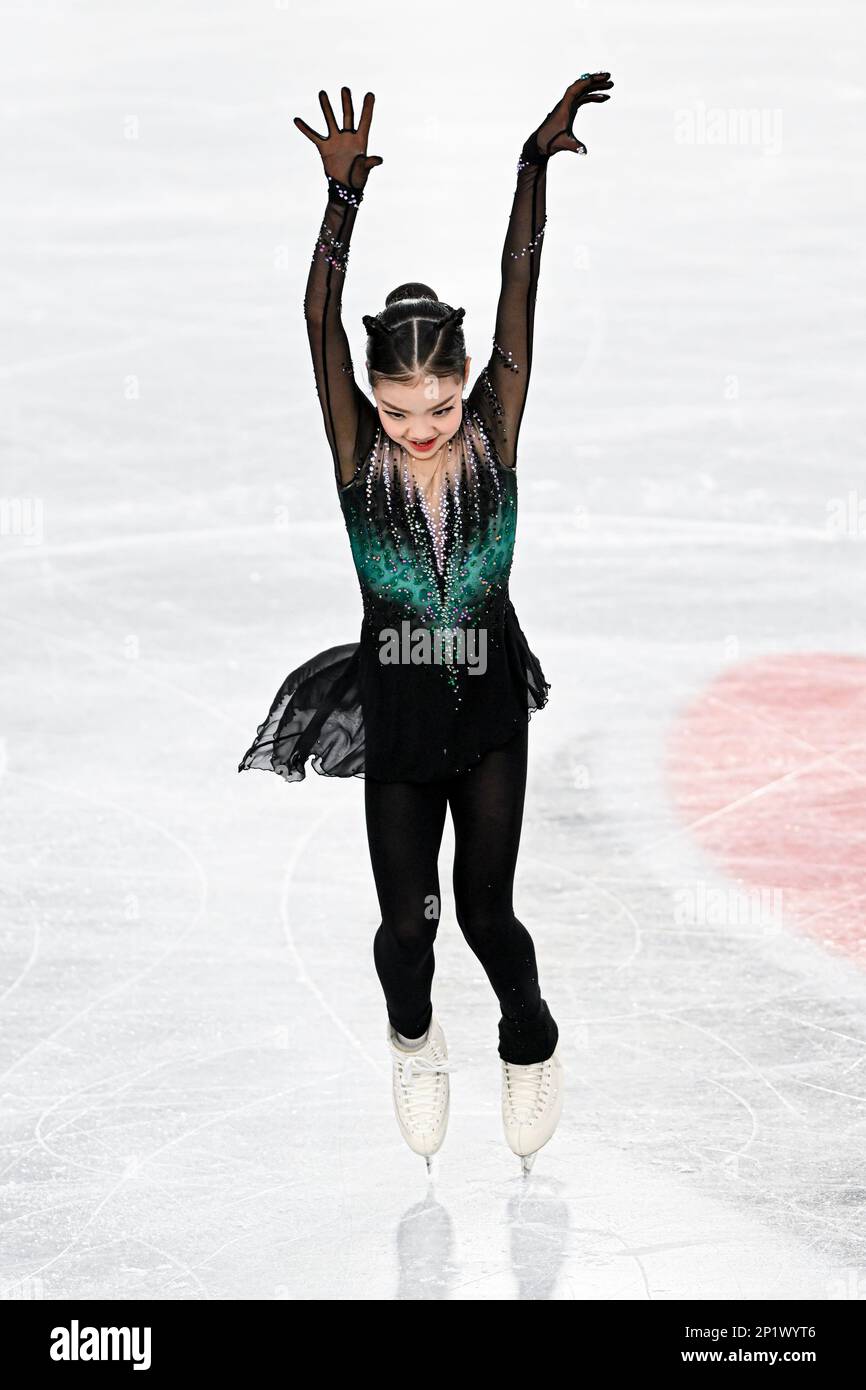 Minsol KWON (KOR), during Junior Women Free Skating, at the ISU World ...