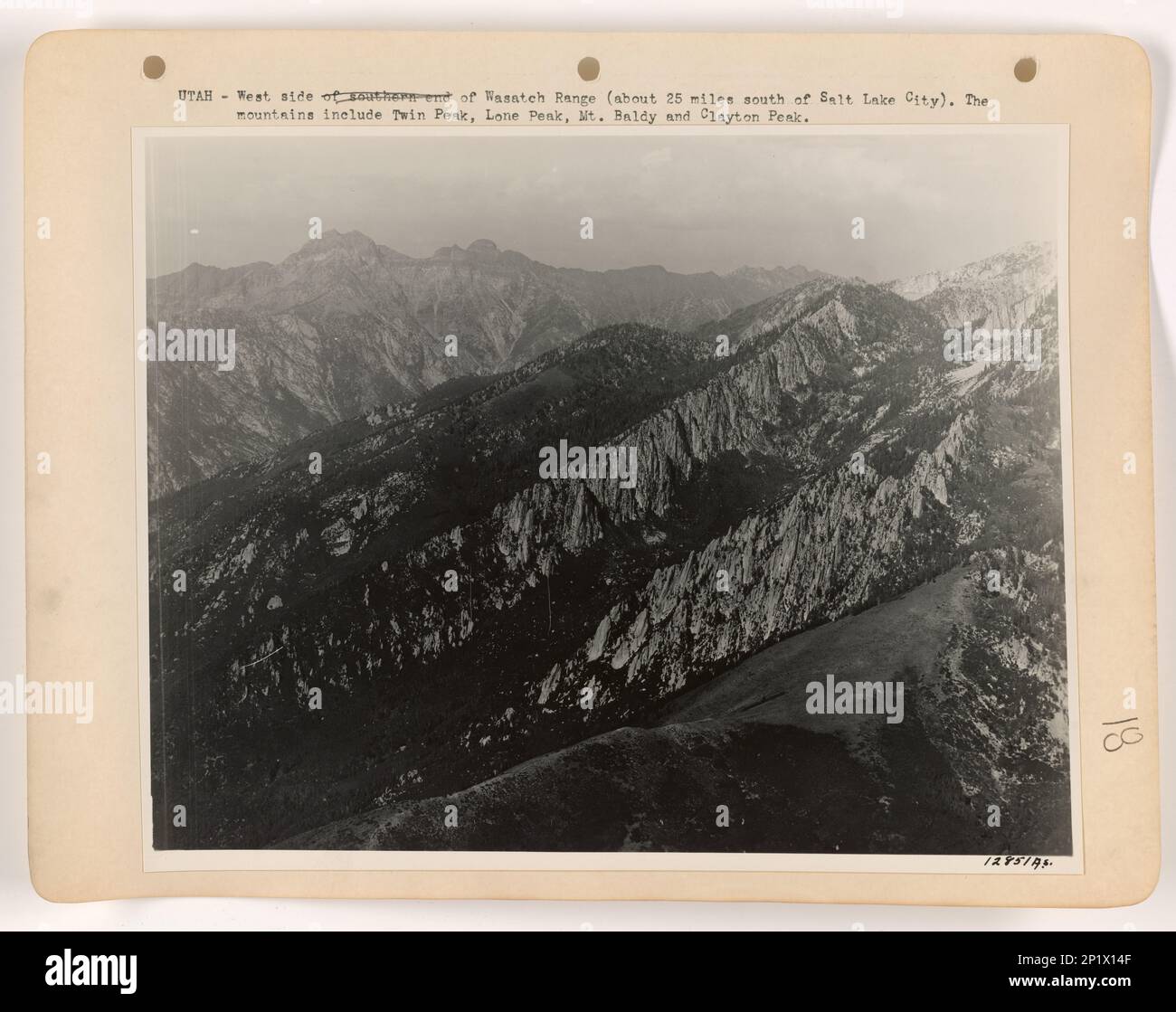 Utah - Wasatch Range, Aerial Photograph Stock Photo - Alamy